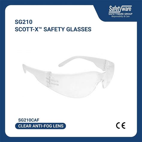 Safetyware Sg210caf Scott X Safety Glasses Anti Fog Clear Lens