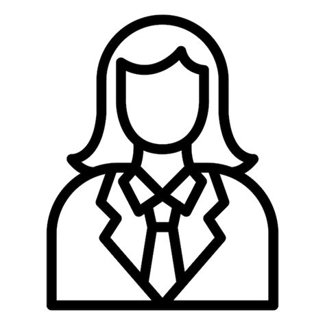 Diseño Vectorial Lady Lawyer Estilo De Icono Vector Premium