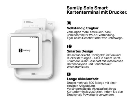 reflektieren Falsch Gefängnisausbruch sumup terminal mit drucker