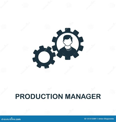 production manager icon premium style design from startup icon