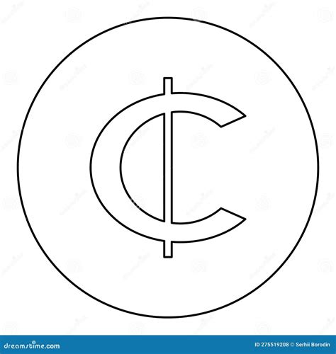 Ghana Cedi Currency Symbol Money Sign Cash Ghs Ghanaian Icon In Circle