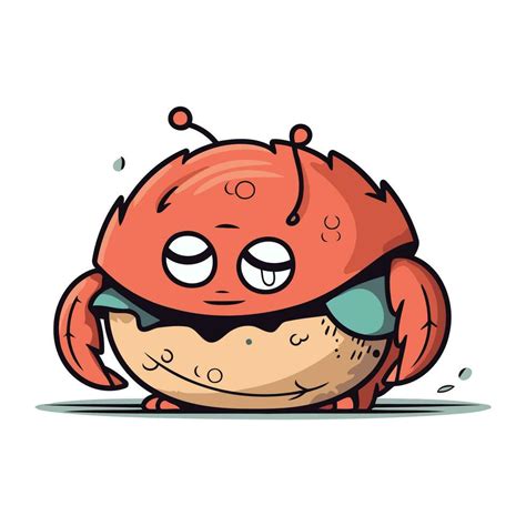 linda cangrejo vector ilustración de un gracioso cangrejo dibujos