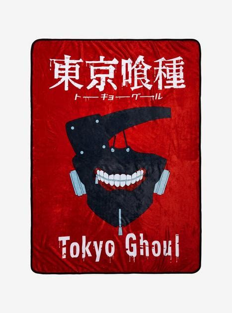 Tokyo Ghoul Kaneki Mask Throw Blanket Hot Topic