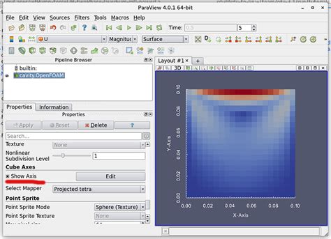 paraview 显示坐标轴 OpenFOAM CFD Academy CFDwired