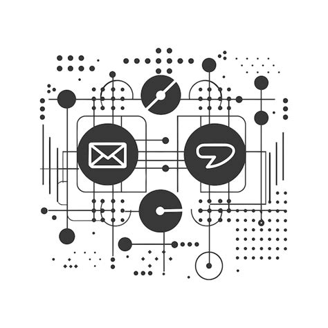 Abstract Geometric Pattern With Communication Symbols Premium Ai