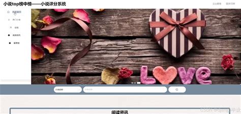 python毕设 小说top榜中榜——小说评分系统程序 论文 csdn博客