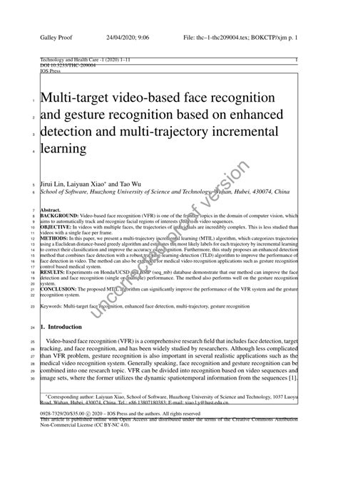 Pdf Multi Target Video Based Face Recognition And Gesture Recognition Based On Enhanced