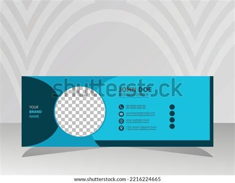 Professional Business Email Signature Template Vector Stock Vector