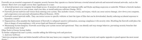 Importance Firewall Itt 221 Topic 3 Dq2 Homework Help