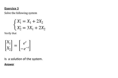 solved exercice 3 solve the following system
