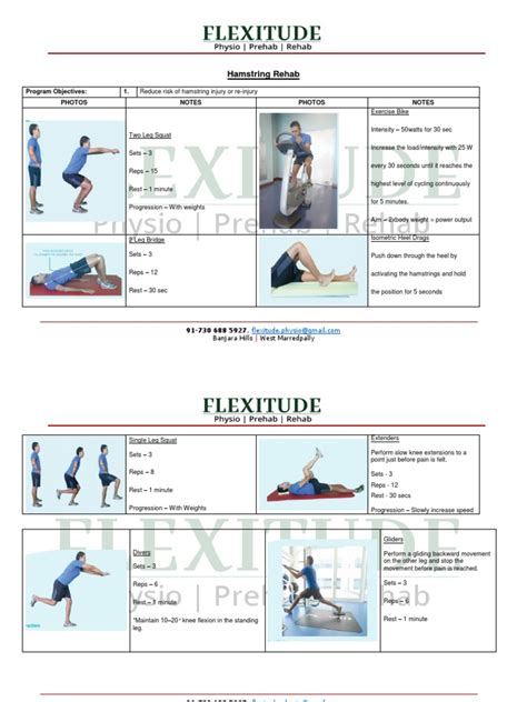 Hamstring Rehab Program Objectives 1 Photos Notes Photos Notes Pdf Knee Anatomical