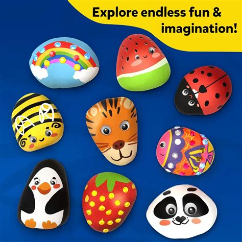 Skillmatics Rock Painting Kit Mess Free Art Craft Activity Y