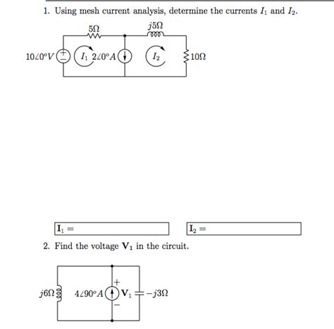 solved using mesh current analysis determine the currents