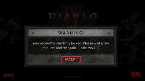 Diablo 4 Your Account Is Currently Locked Error Code 395002 Fix