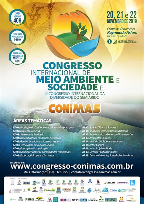 Inscrições Abertas Para Congressos Internacionais De Meio Ambiente E De