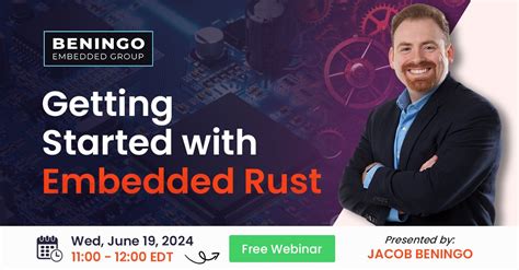jacob beningo on linkedin rust embedded rustlang embeddedsystems webinar programming…