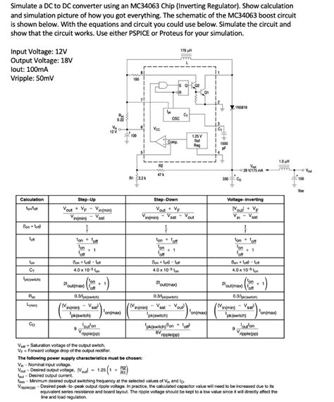 Get Answer Simulate A Dc To Dc Converter Using An Mc34063 Chip
