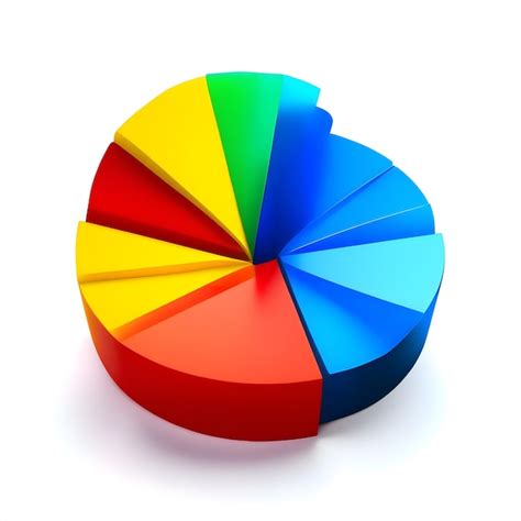 Premium Ai Image A Colorful Pie Chart With A Wedge Being Removed On A