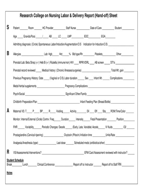 Printable Labor And Delivery Report Sheet Printable Templates Online By Paul Printable