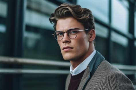Premium Ai Image Mens Glasses For The Modern Gentleman