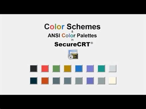 SecureCRT Color Schemes ANSI Color Palettes YouTube