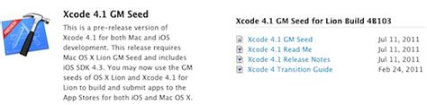 Apple Seeds Xcode 41 Golden Master Build To Developers Macrumors