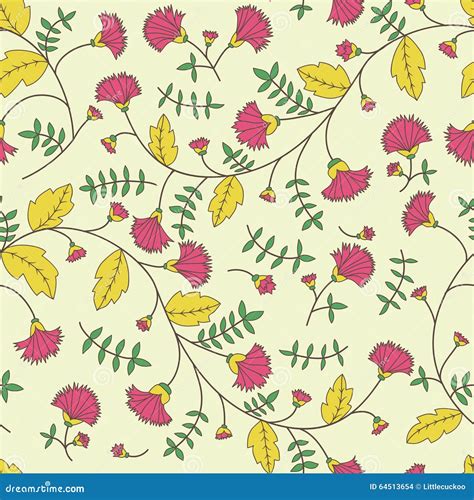 Cornflower Pattern Vector Seamless Texture Stock Vector Illustration