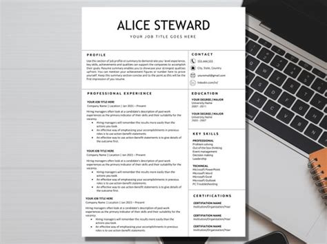 Executive Resume Template Professional C Level Resume Etsy