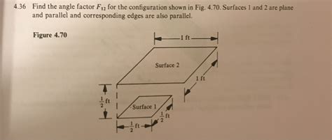 Solved Find The Angle Factor F12 For The Configuration Shown