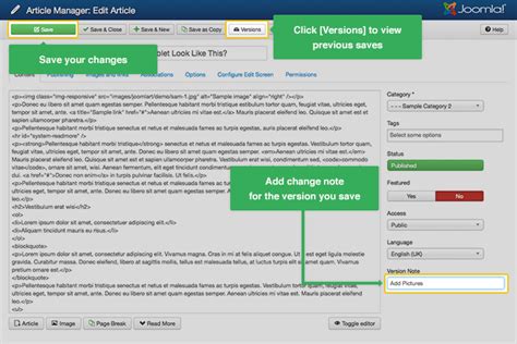 Tutorial How To Enable Content Versioning In Joomla Site JoomlArt