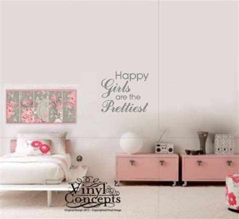Happy Girls Are The Prettiest Vinyl Wall Art Etsy