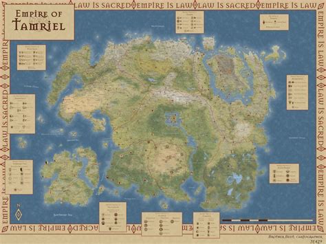 Map Of Tamriel в 2024 г Фэнтези Пейзажи Мир