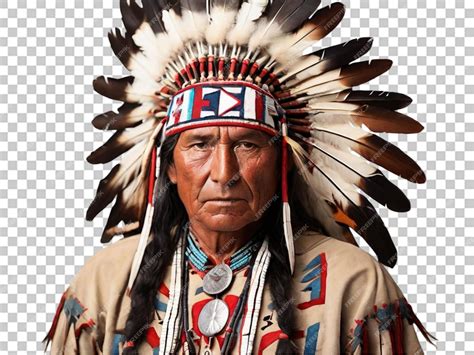 Generative Ai Portrait Of An American Endian Wearing Traditional