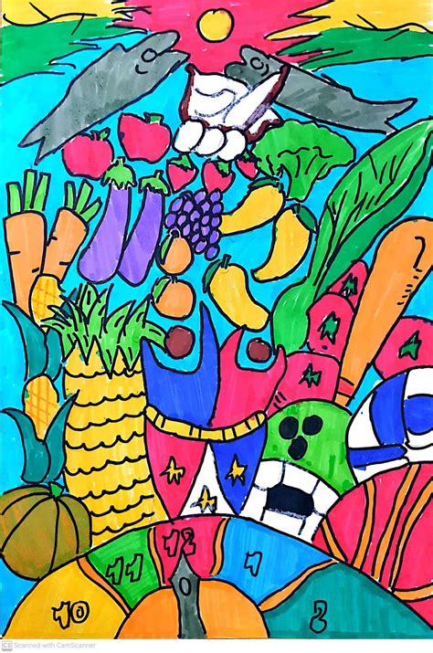 Rhu ️online Poster Making Contest Elementary Level Entry 10 Know The Nutrition Message Of