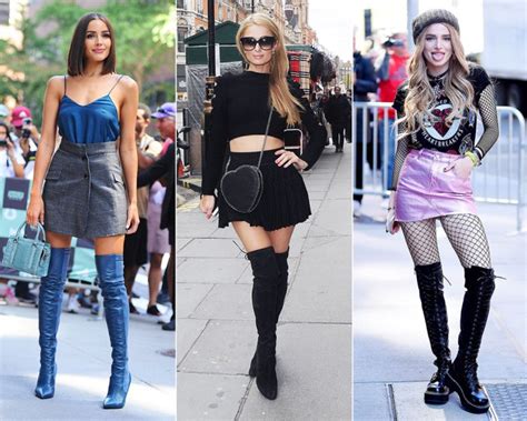 Stylish Plaid Dress With Thigh High Boots Your Winter Wardrobe Essential