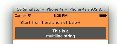 Objective C Ios Multi Line Title Bar Stack Overflow