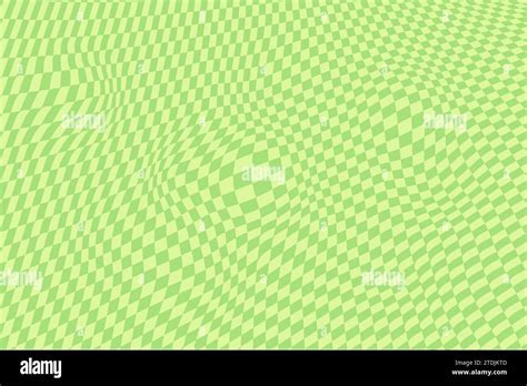 Green Retro Psychedelic Checkerboard Pattern Groovy Funky Textures