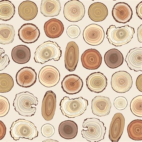 Premium Vector Tree Rings Vector Seamless Pattern
