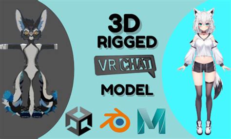 Do Uploading And Edit 3d Custom Vrchat Avatar Nsfw Furry Vr Character