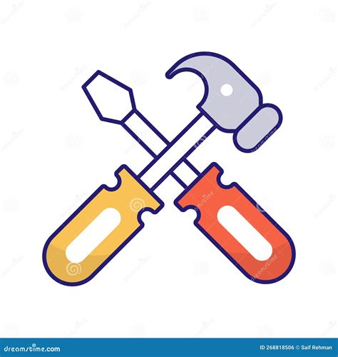 Tools Vector Fill Outline Icon Style Illustration Eps 10 File Stock