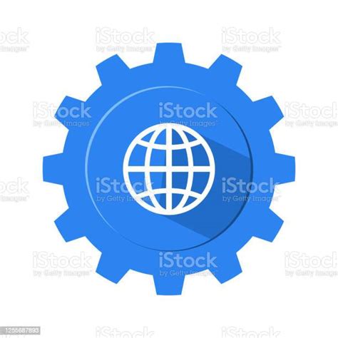 地球圖示和齒輪圖示您的網站設計 徽標 應用程式 Ui向量圖eps向量圖形及更多互聯網圖片 互聯網 企業 全球化 Istock