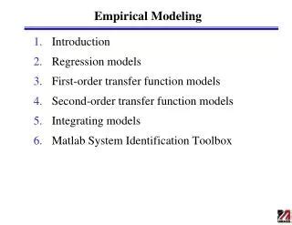 PPT Empirical Modeling And Controller Design PowerPoint Presentation ID
