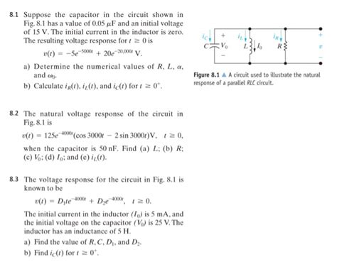 solved suppose the capacitor the circuit shown in fig 8 1