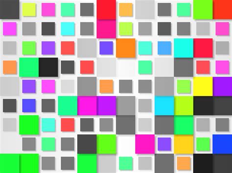 Wallpaper Geometry Cgi Colorful Square Abstract Geometric Figures Shapes Texture