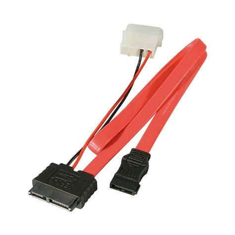 Lindy 33607 Internal Slim SATA Cable With 5 25 PSU Power Connection GeeWiz
