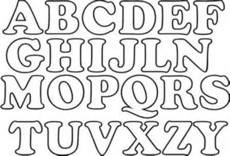 Moldes Letras Abecedario Grandes Para Imprimir Manualidades