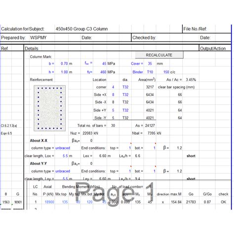 Rectangular Rc Column Design Analysis Excel Spreadsheet Shopee Malaysia