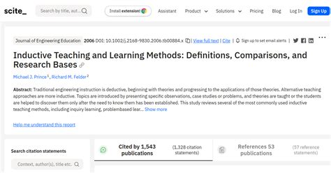 Citation Report Inductive Teaching And Learning Methods Definitions