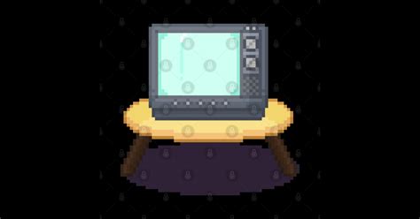 Pixel Art CRT Tv Crt Sticker TeePublic