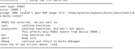 Centos7 Bochs Error Could Not Open Rom Image File Stack Overflow